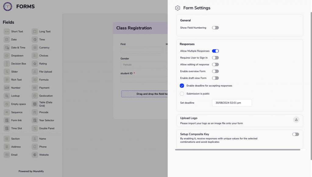 Manage Forms - Munshify